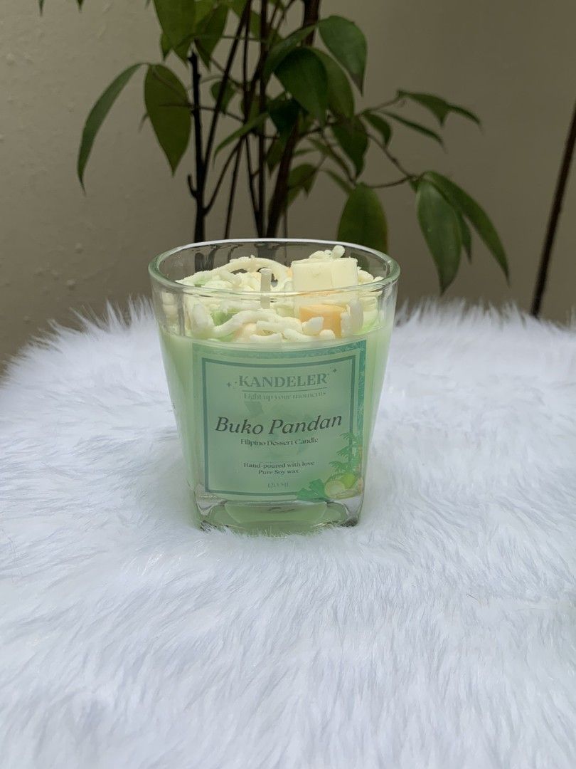 Kandeler Buko Pandan | Filipino Dessert Candle 120ML, Beauty & Personal ...