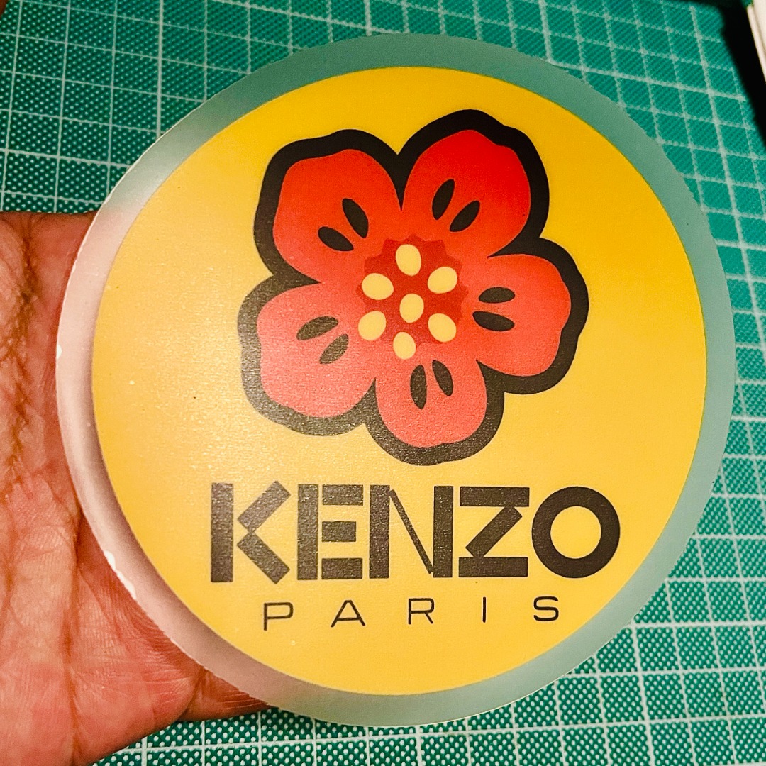 KENZO PARIS . Poppy / Boke Flower . Static Cling Car Decals . 11cm ...