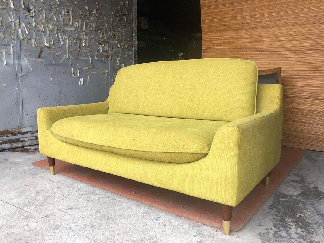 Keyuca 3-seater scandinavian glamour sofa, Furniture & Home Living, Furniture, Sofas on Carousell