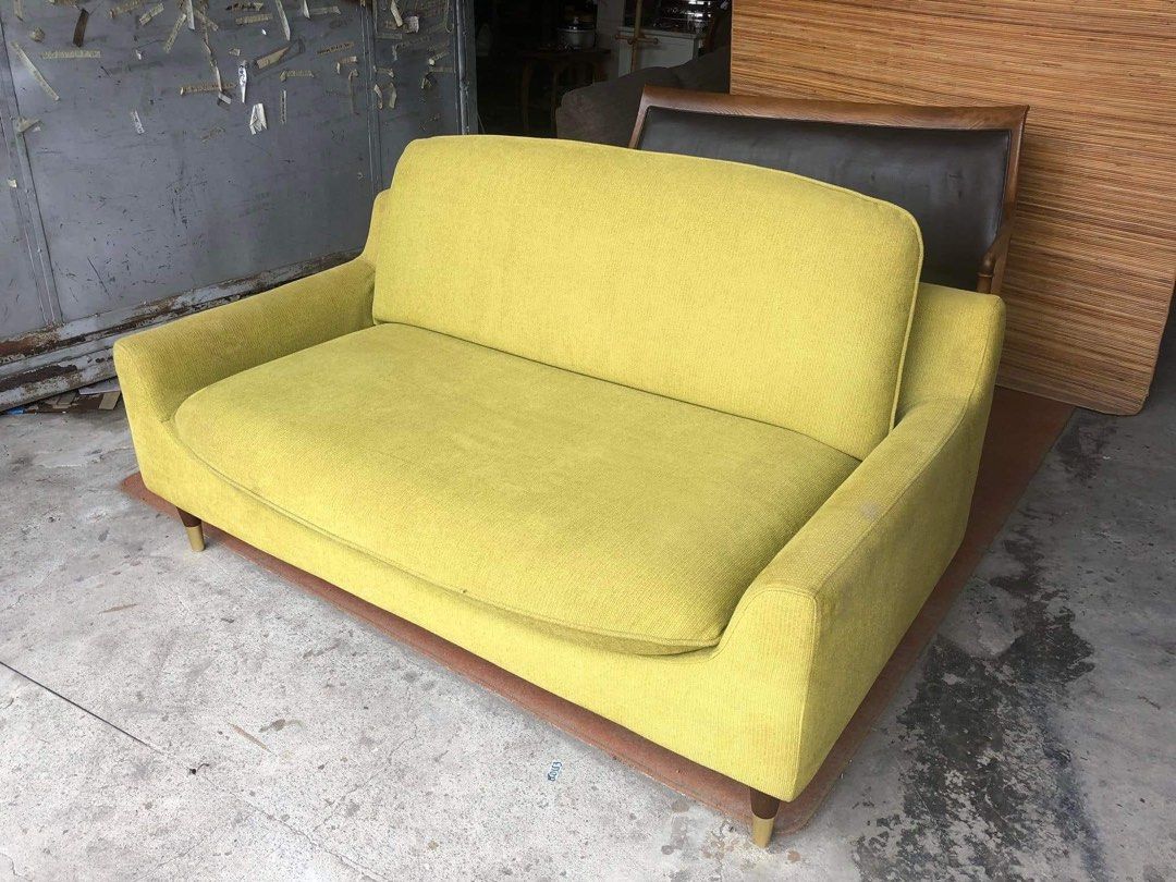 Keyuca 3-seater scandinavian glamour sofa, Furniture & Home Living, Furniture, Sofas on Carousell