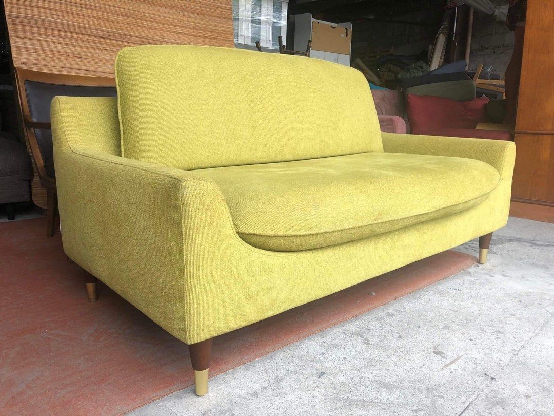 Keyuca 3-seater scandinavian glamour sofa, Furniture & Home Living, Furniture, Sofas on Carousell