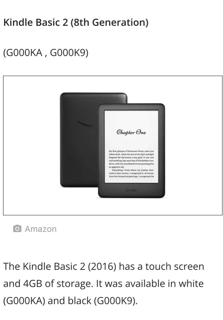 Kindle basic 2 8th Gen (with cover), Mobile Phones & Gadgets, E-Readers ...