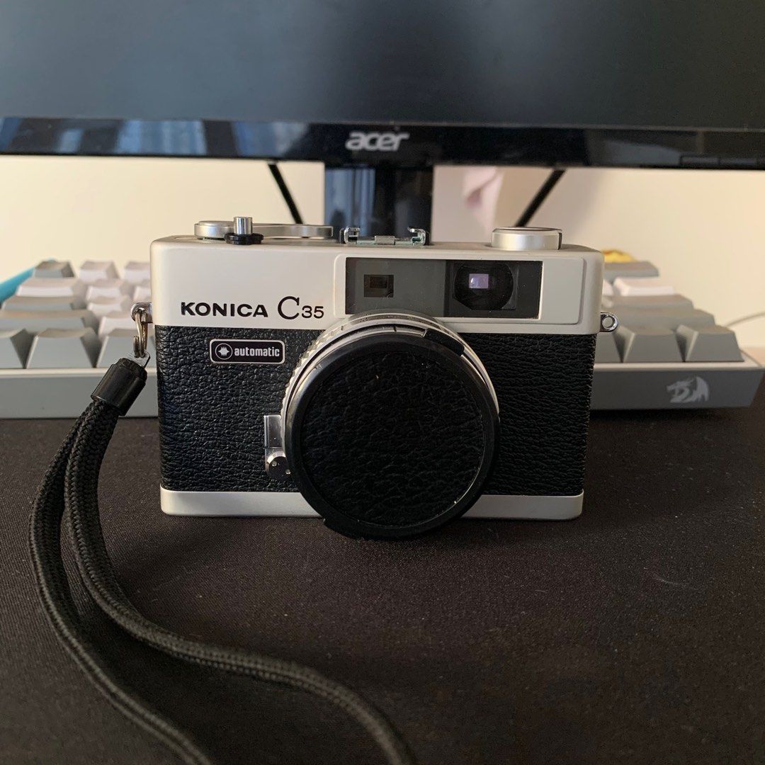 KONICA C35 AUTOMATIC 35MM FILM CAMERA, Photography, Cameras on Carousell