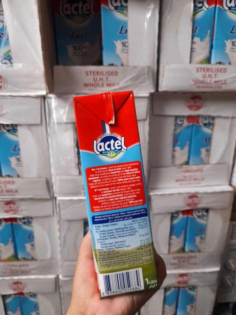 Lactel whole milk 1L, Food & Drinks, Beverages on Carousell