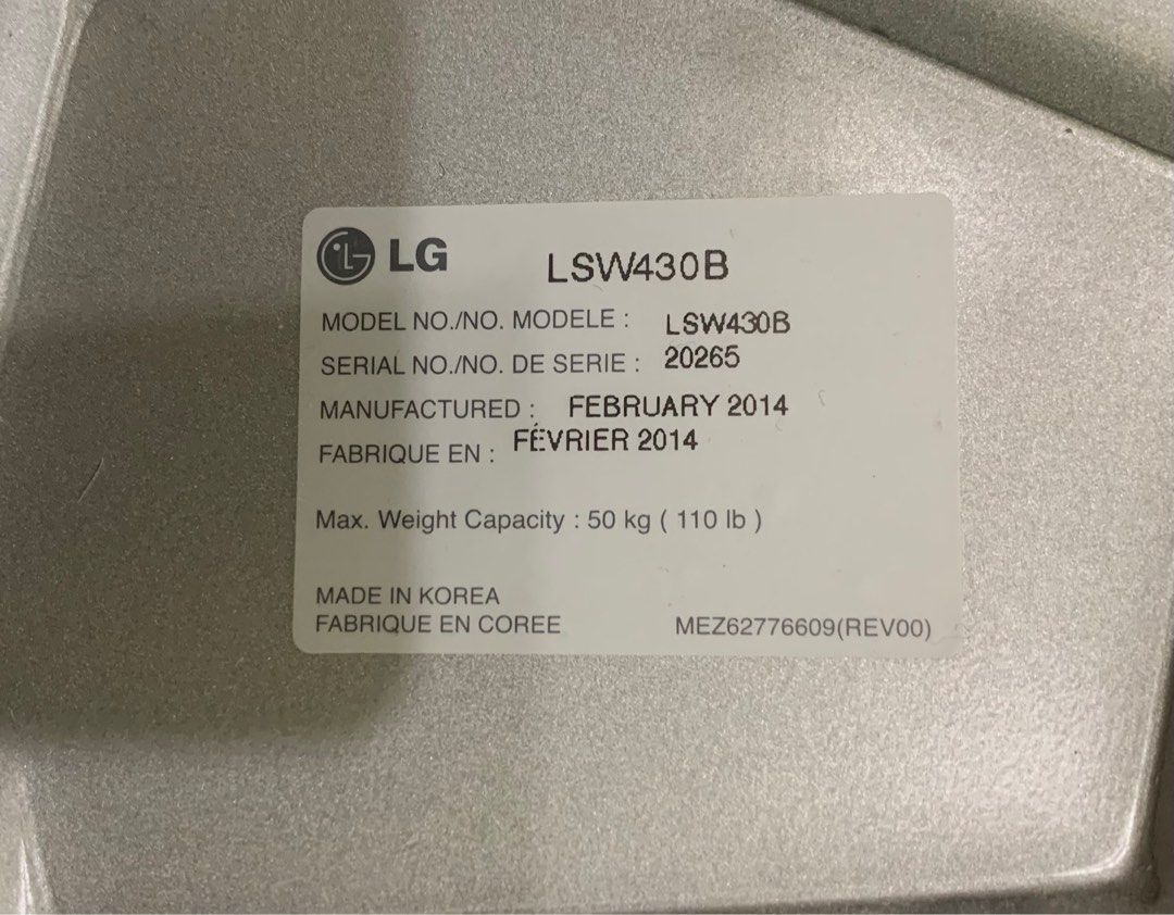 LG TV Wall Mount LSW430B, TV & Home Appliances, TV & Entertainment, TV ...