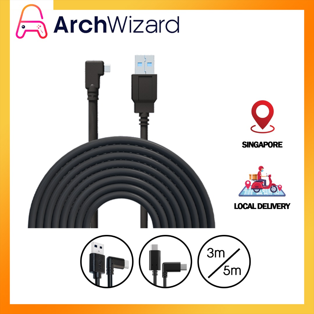 Link Cable USB Type A-C and USB Type C-C 3m and 5m for Meta Quest 2 ...