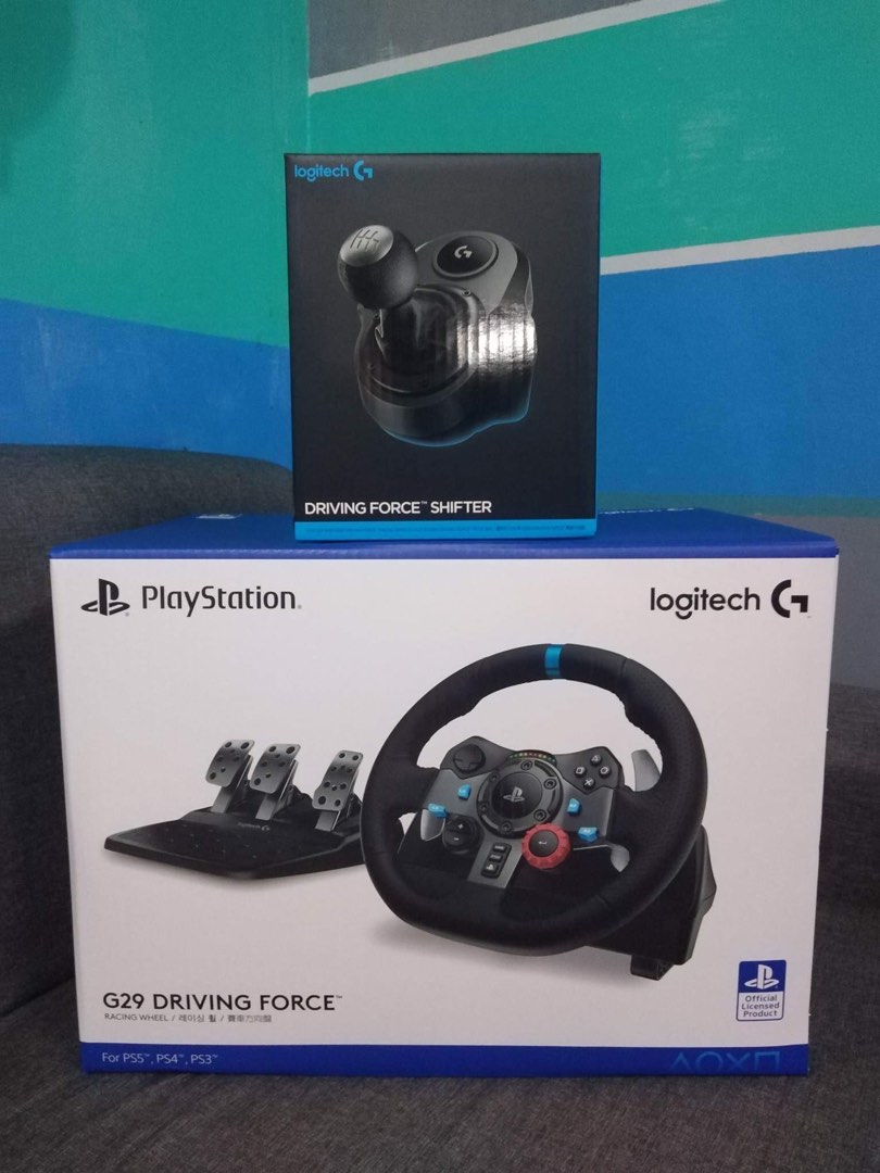 LOGITECH G29 DRIVING FORCE RACING WHEEL WITH SHIFTER, Video Gaming ...