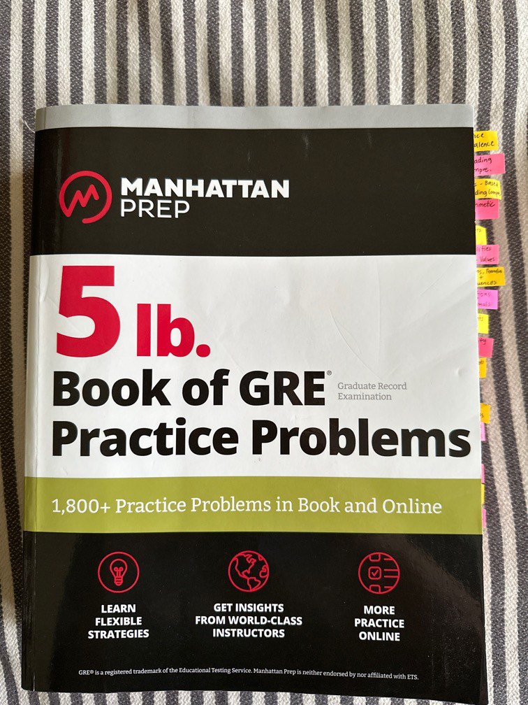 Manhattan Prep 5lb Book of GRE Practice Problems, Hobbies & Toys, Books ...