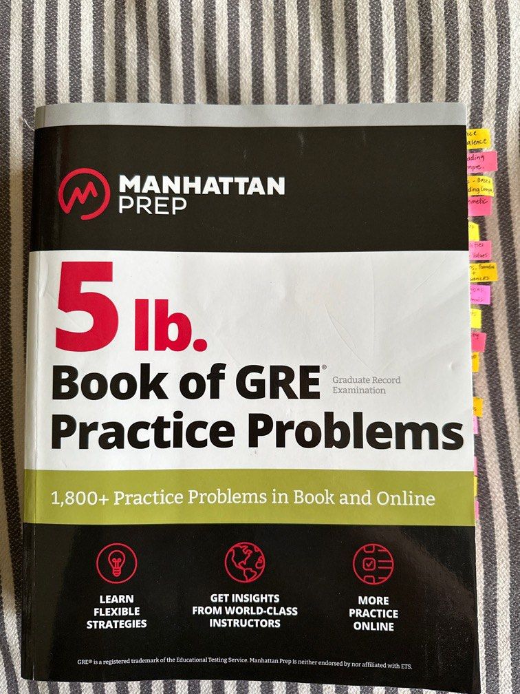 Manhattan Prep 5lb Book of GRE Practice Problems, Hobbies & Toys, Books ...
