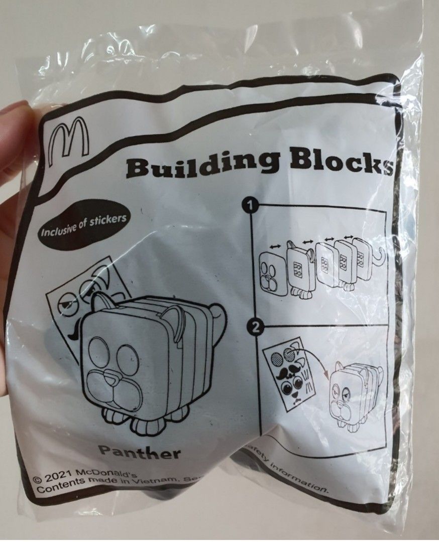 McDonalds Happy Meal Building Blocks Panther, Hobbies & Toys, Toys ...