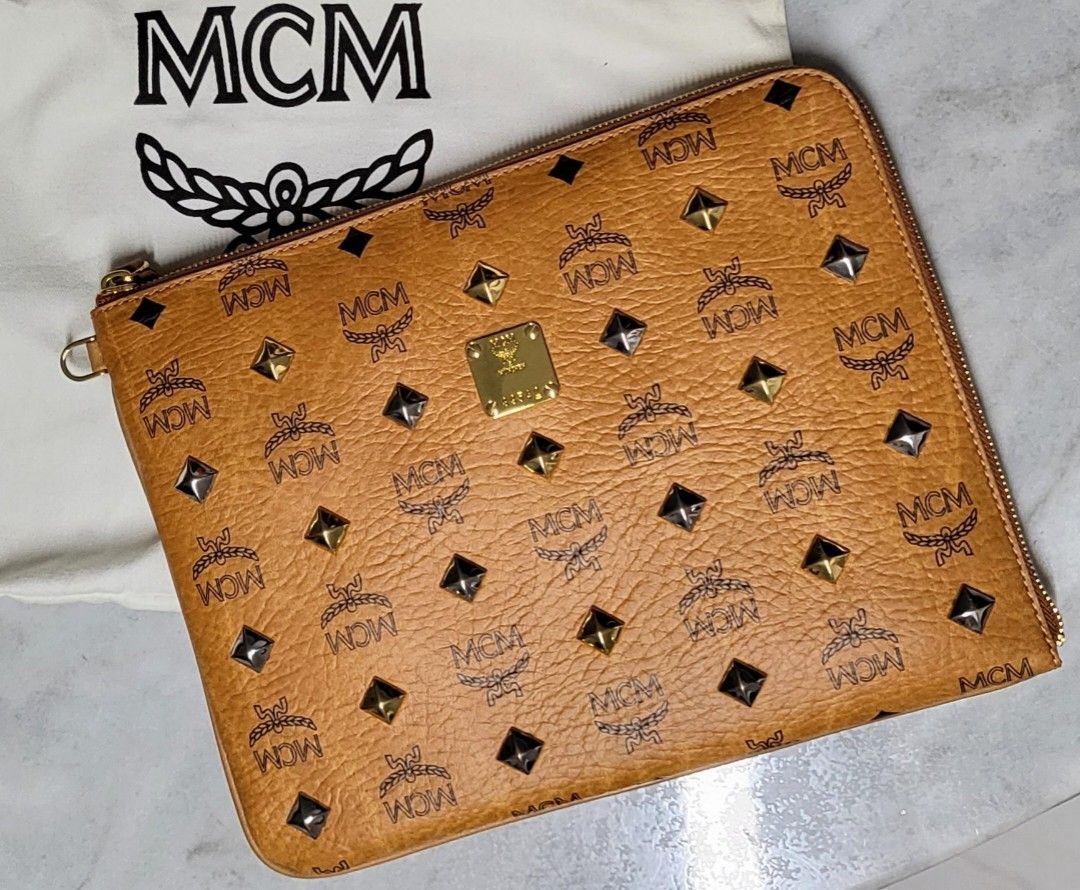 MCM Classic Print Clutch, Men's Fashion, Bags, Belt bags, Clutches and ...