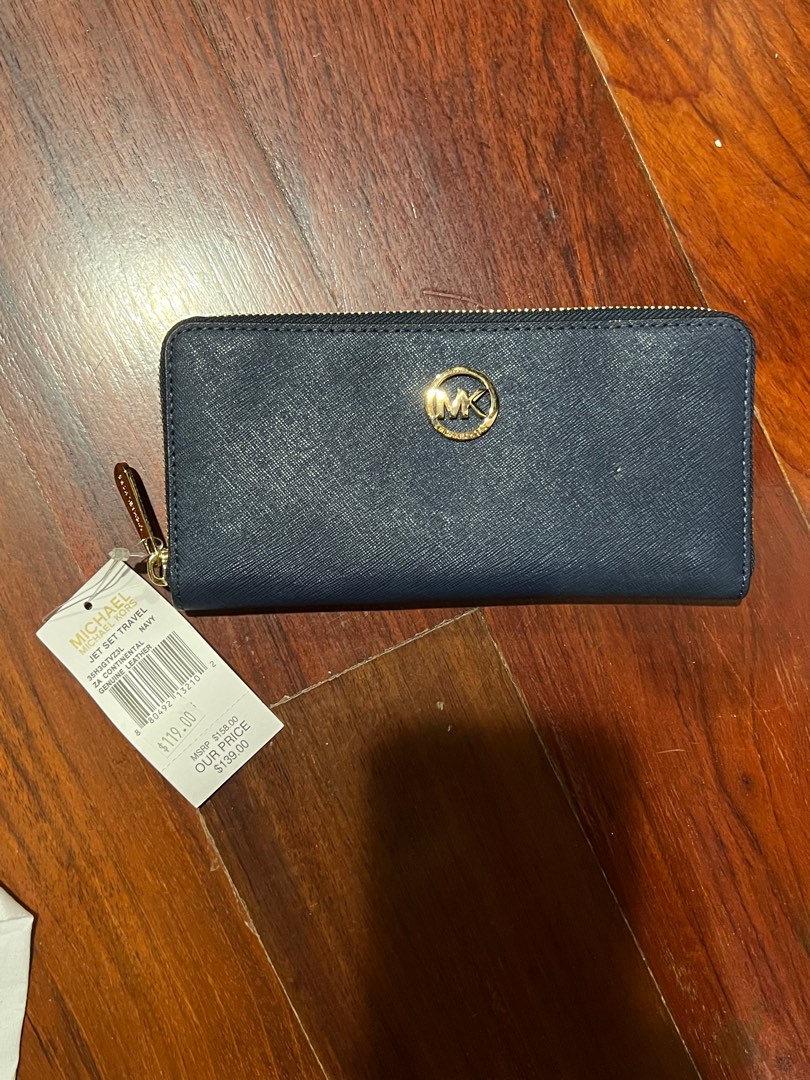 Michael Kors Blue Wallet, Women's Fashion, Bags & Wallets, Wallets ...