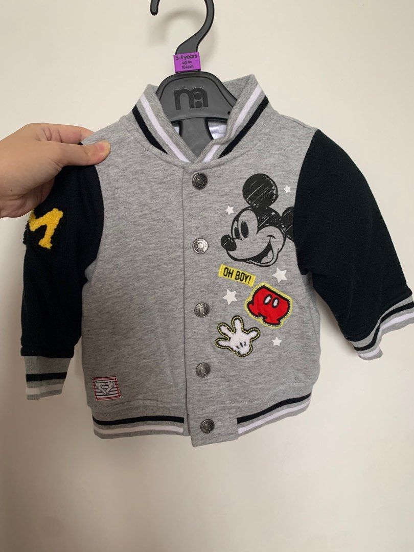 Mickey Mouse varsity jacket AUTHENTIC DISNEY!, Bayi & Anak, Baju Anak ...