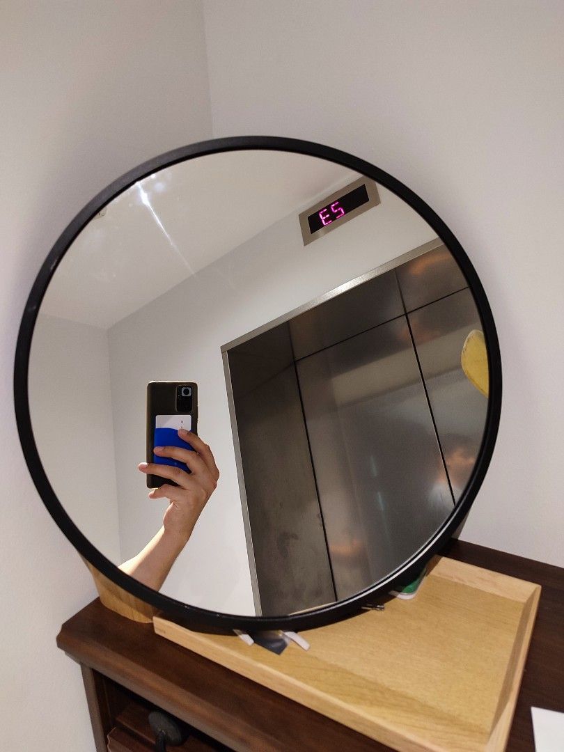 Minimalist Round mirror - 45cm diameter, Furniture & Home Living, Home ...