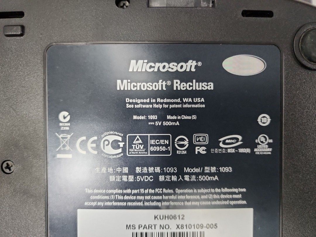Mircosoft Reclusa, Computers & Tech, Parts & Accessories, Computer ...