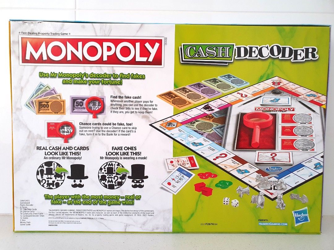 Monopoly Cash Decoder, Hobbies & Toys, Toys & Games on Carousell