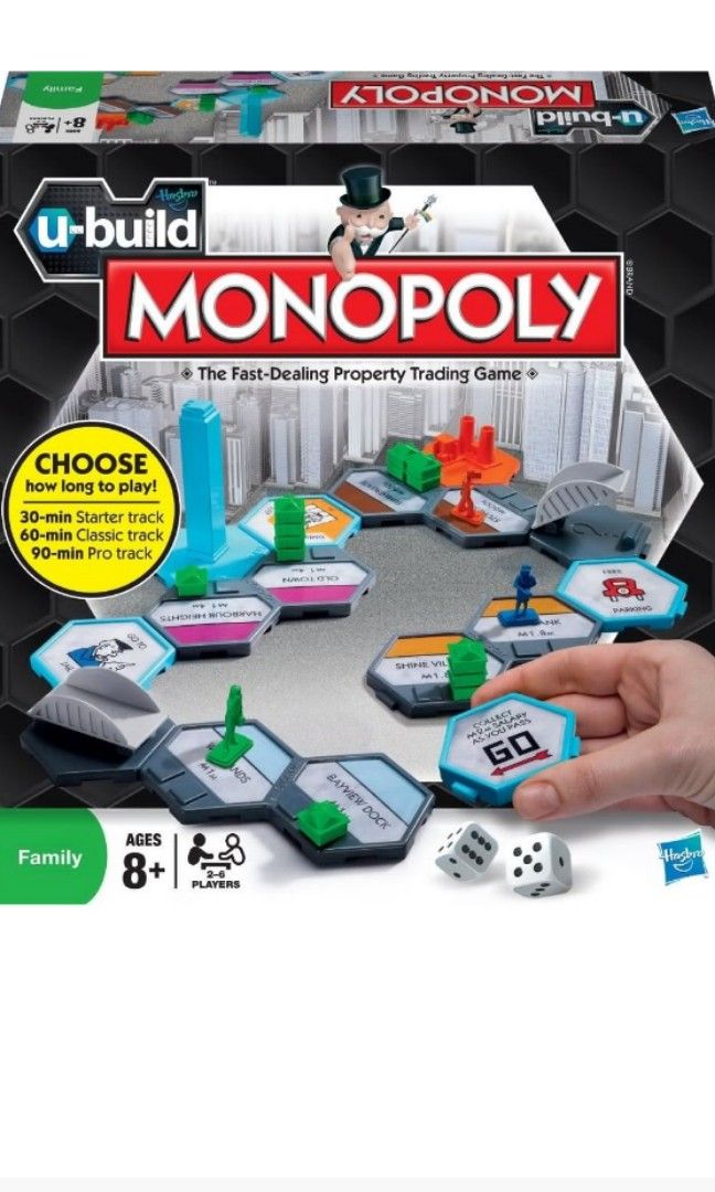 Monopoly U-build board game, Hobbies & Toys, Toys & Games on Carousell