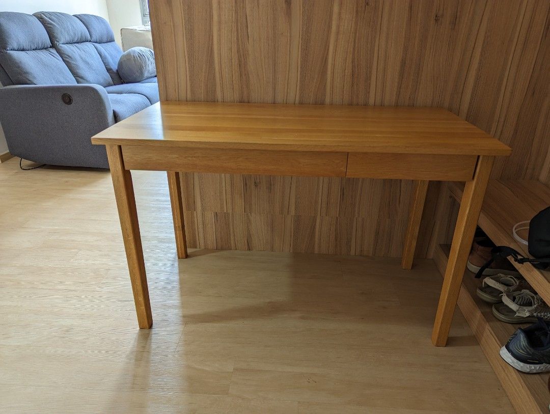 Muji Oak Study Table, Furniture & Home Living, Furniture, Tables & Sets ...