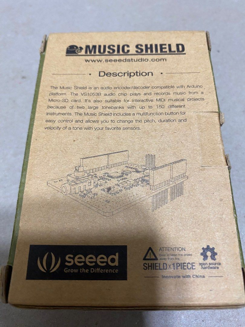 Music Shield / Arduino/ Seeed Studio, 手提電話, 電話＆平板電腦配件, 其他電子周邊配件及產品 ...