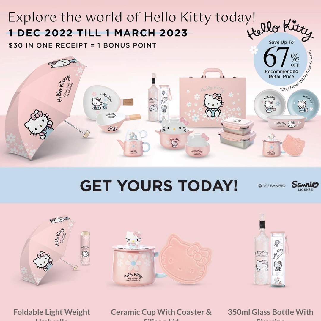 (66 pts) NTUC bonus points 2023 Hello Kitty, Tickets & Vouchers ...