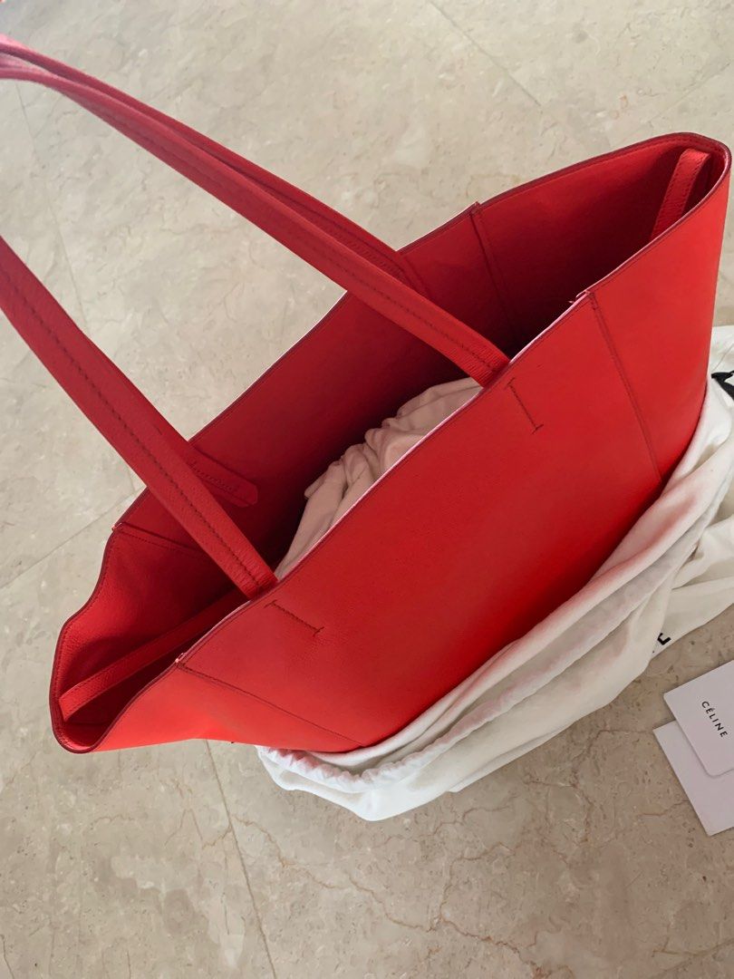 Old celine Phoebe Philo era Cabas in Crimson Red (Celine calls it ...