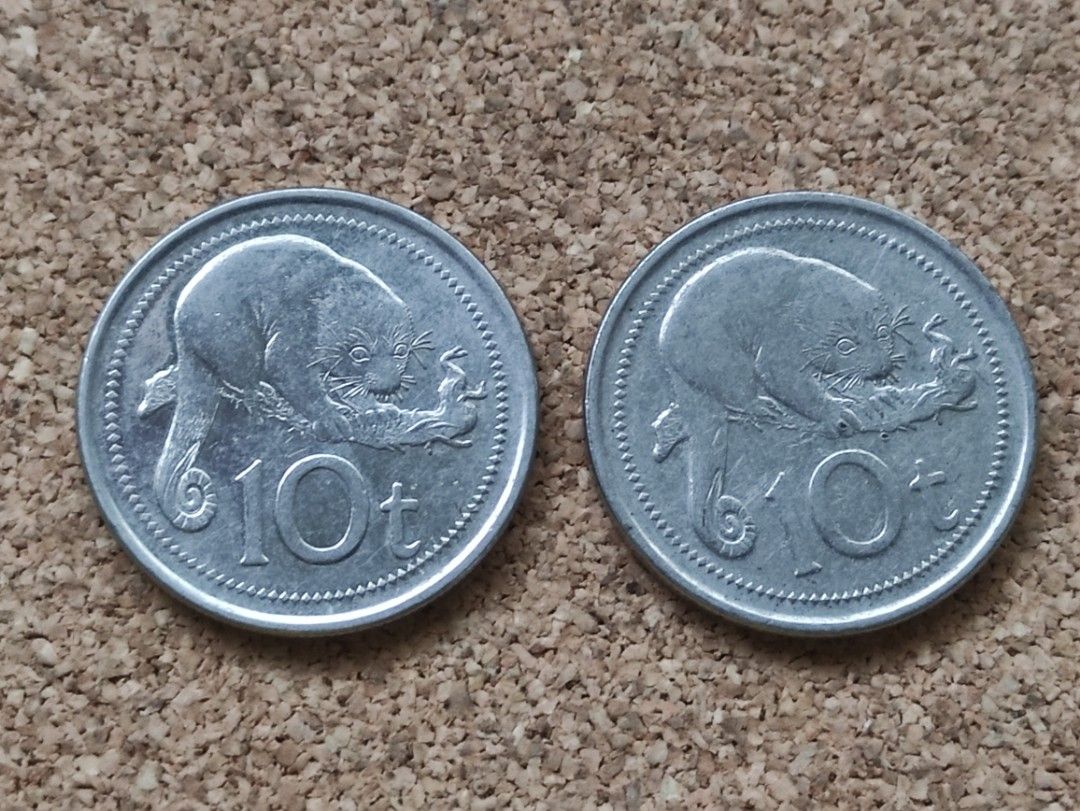 Papua New Guinea Coins | 2 pcs 10 Toea, Hobbies & Toys, Memorabilia ...