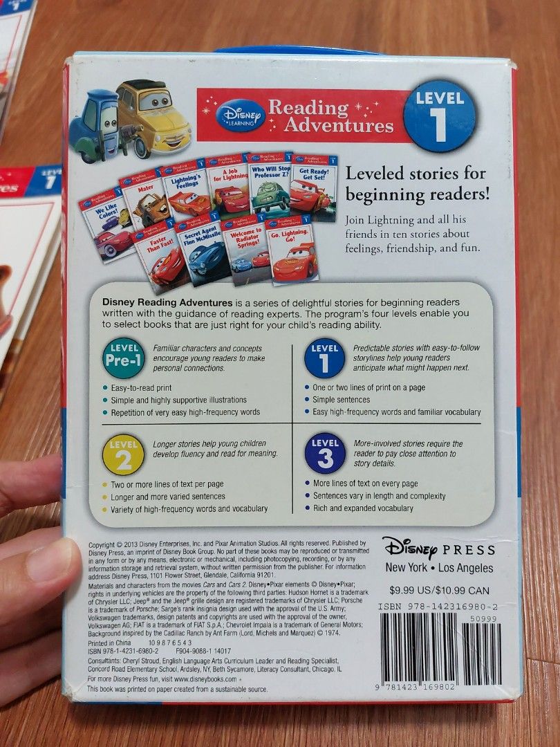 Pixar Cars Level 1 Reading Box Set, Hobbies & Toys, Books & Magazines ...