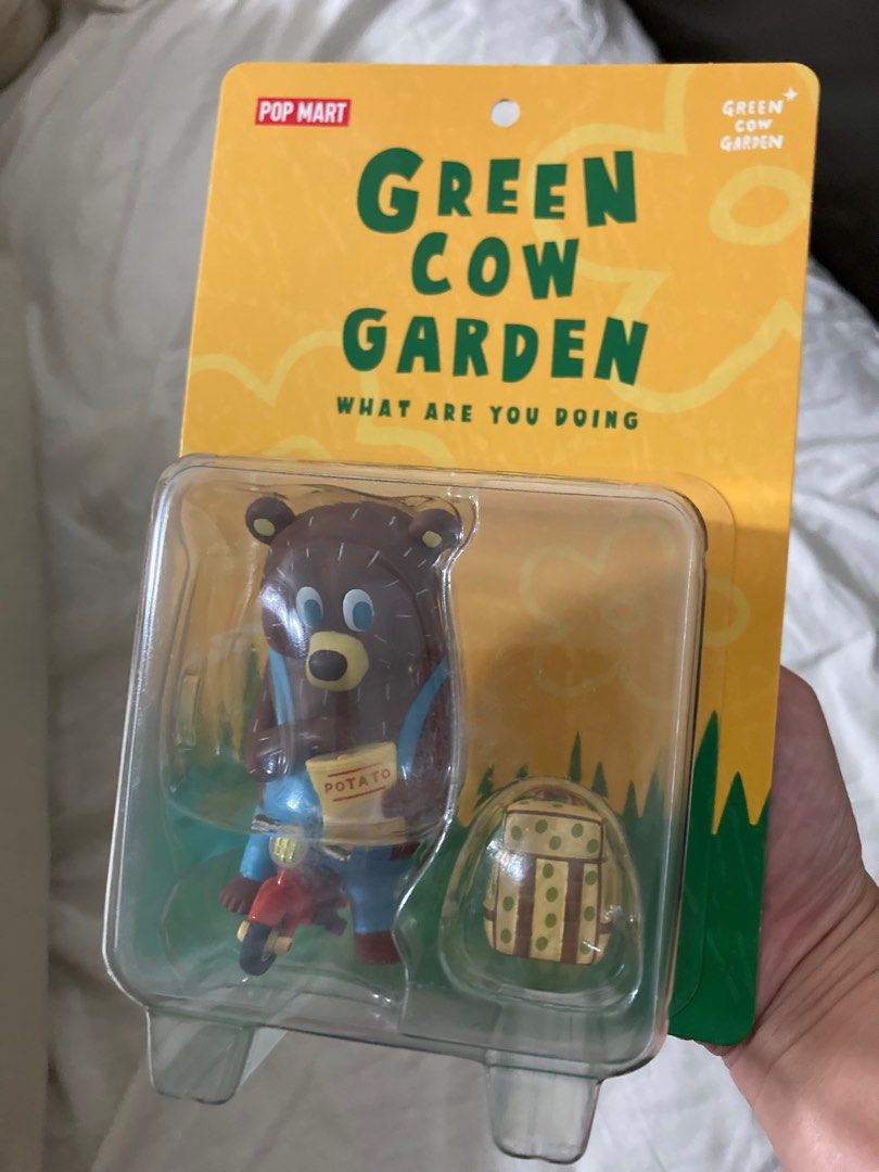Popmart x Green cow garden BG bear - what are you doing, Hobbies & Toys ...