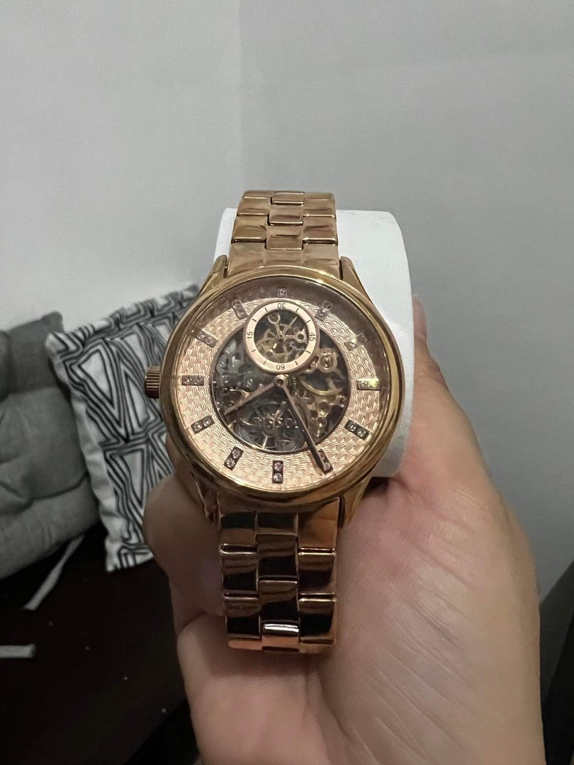Preloved Fossil Rose Gold Automatic Watch, Women's Fashion, Watches ...