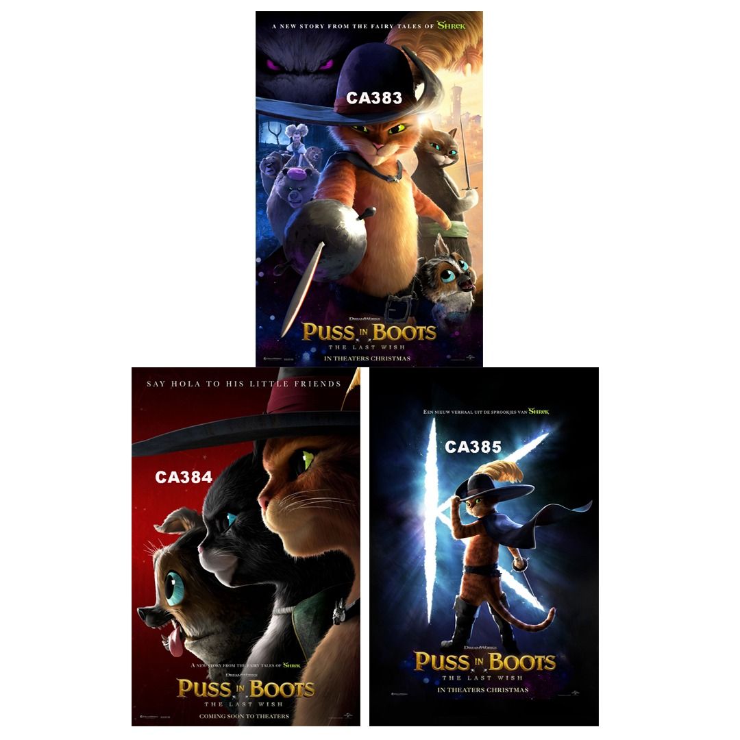Puss in Boots: The Last Wish (2022) MOVIE POSTERS, Hobbies & Toys ...