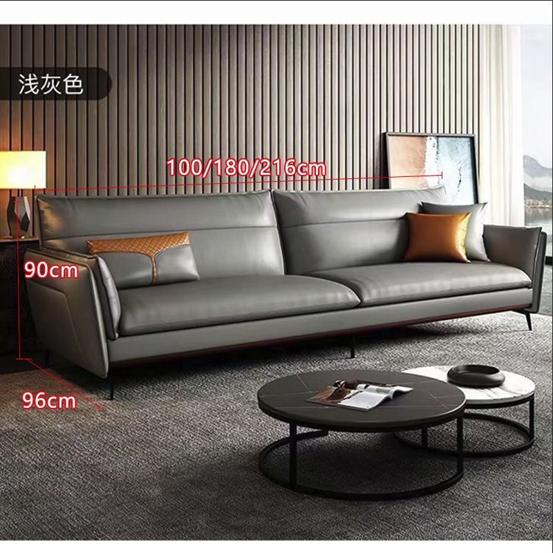 PVC Leather Sofa Couch Free Install Long Chair, Furniture & Home Living ...