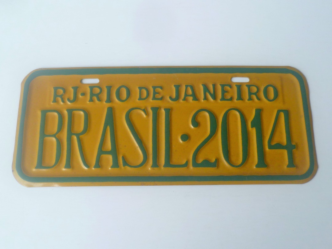 RARE ! BRAZIL RIO DE JANEIRO SOUVENIR - BRASIL 2014 LATER TYPE LICENSE ...