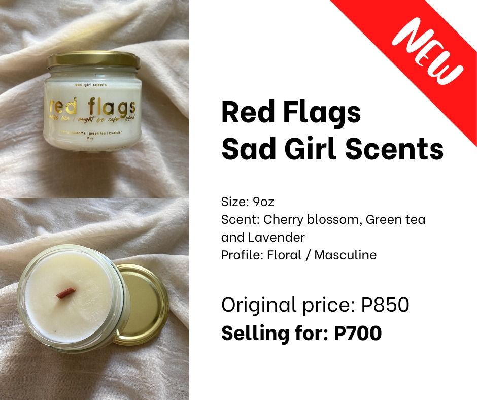 Red Flags by Sad Girl Scents, Furniture & Home Living, Home Fragrance ...