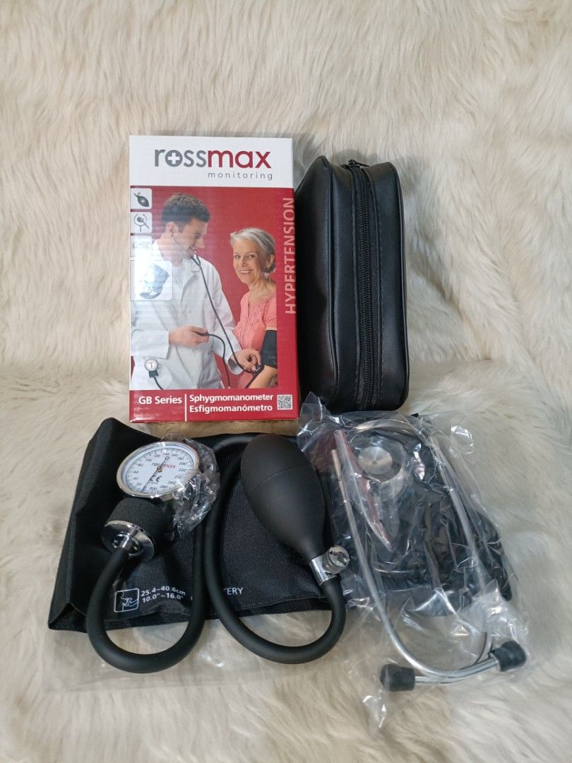 Rossmax Sphygmomanometer With Stethoscope, Health & Nutrition, Health Monitors & Weighing Scales ...