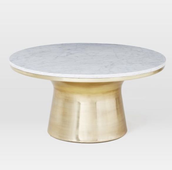 Round Carrara Marble coffee table, Furniture & Home Living, Furniture ...