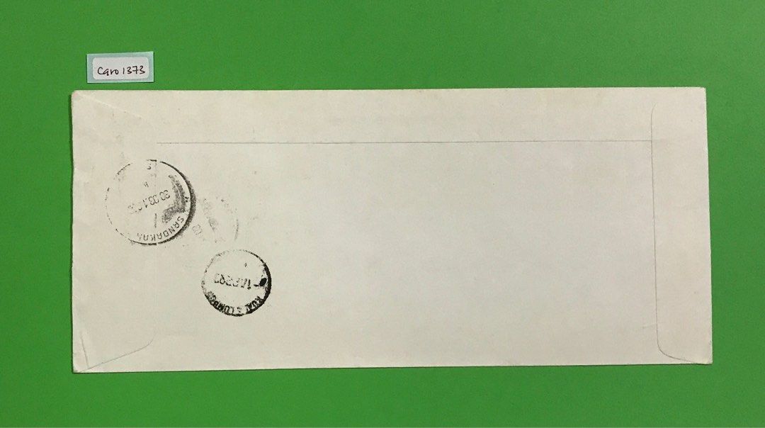 Sandakan Sabah registered airmail no. 0116 to Kuala Lumpur, Overseas ...