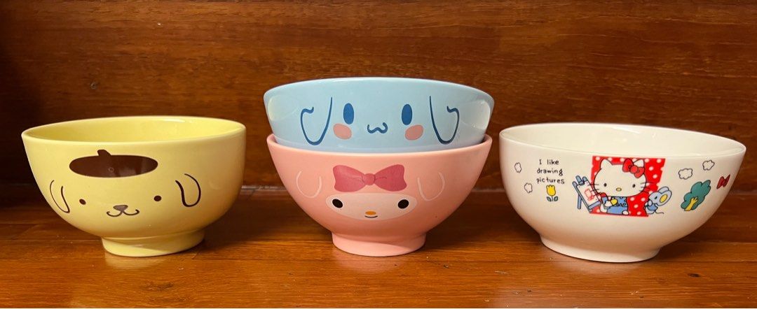 Sanrio Ceramic Rice Bowls, Furniture & Home Living, Kitchenware ...
