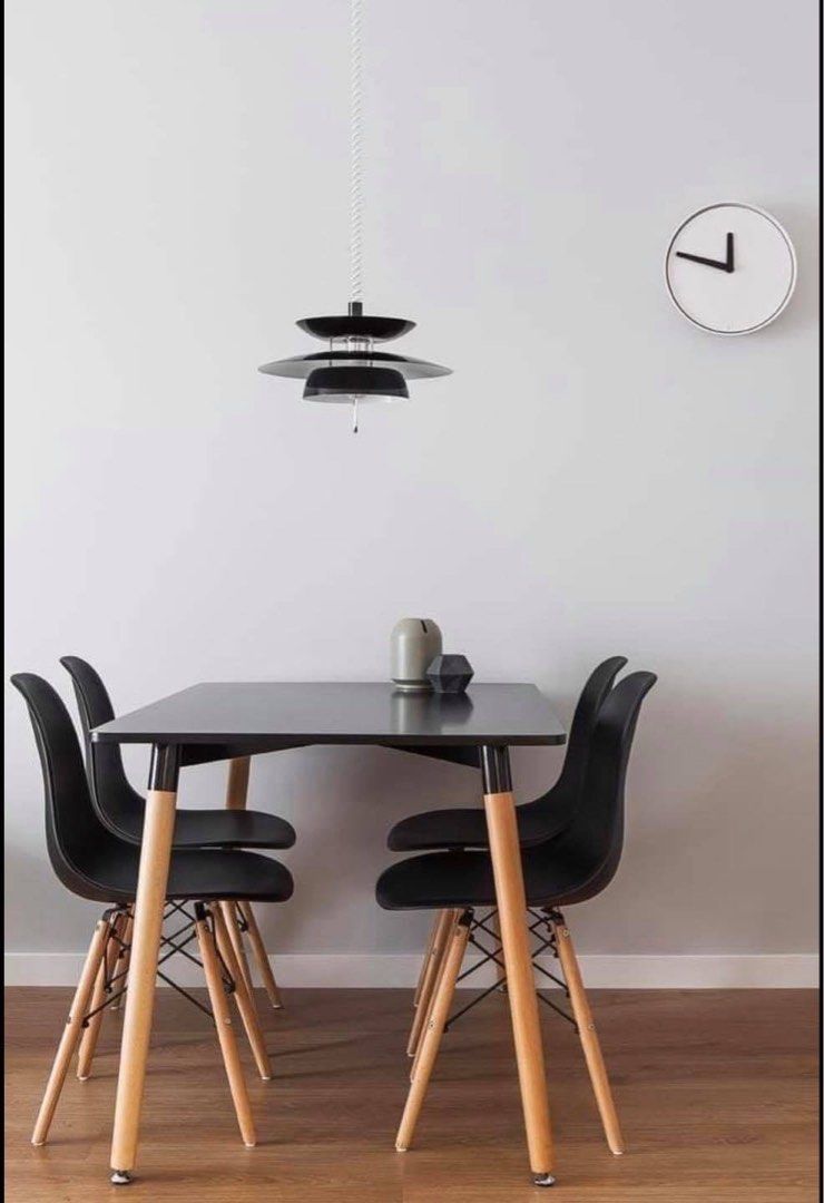 Scandinavian Minimalist Dining Set (4 Seater), Furniture & Home Living ...