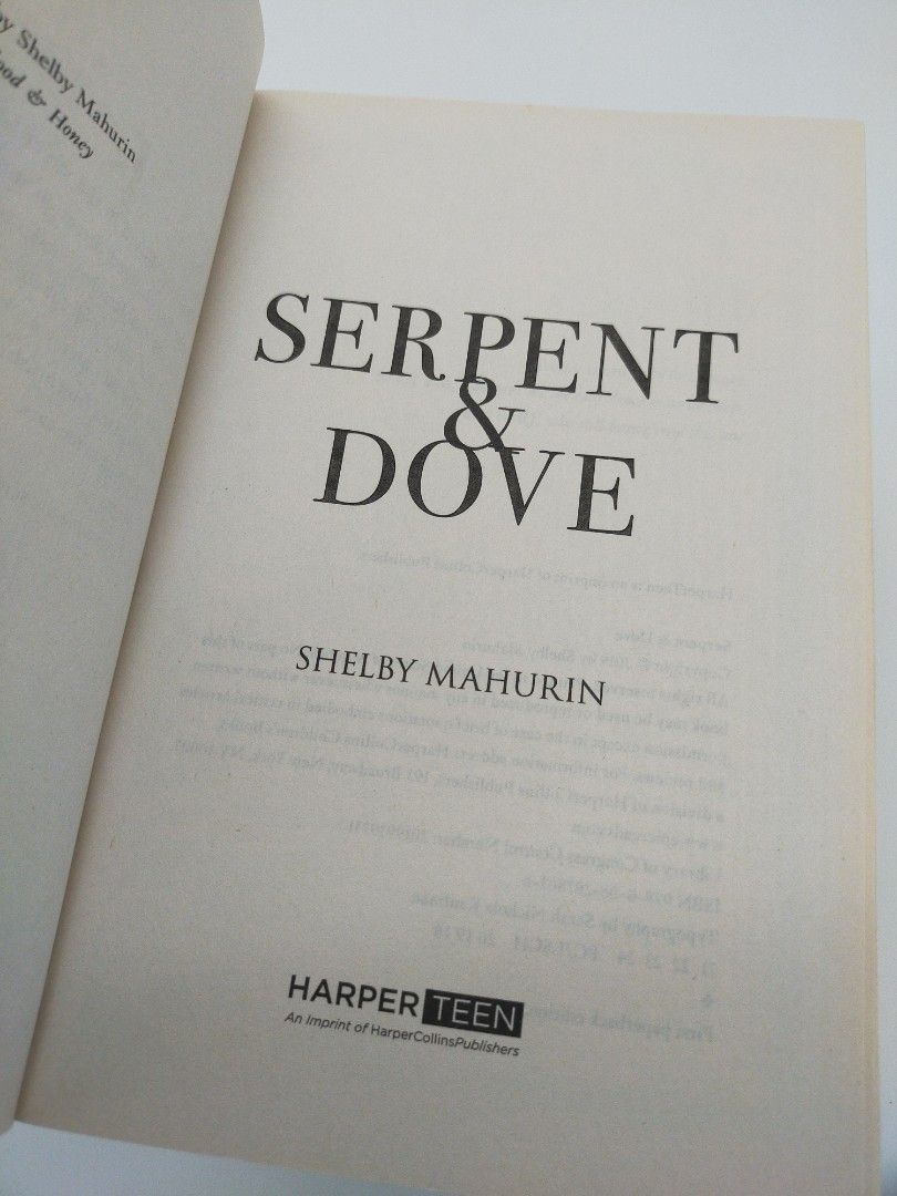 Serpent and Dove Trilogy by Shelby Mahurin, Hobbies & Toys, Books ...
