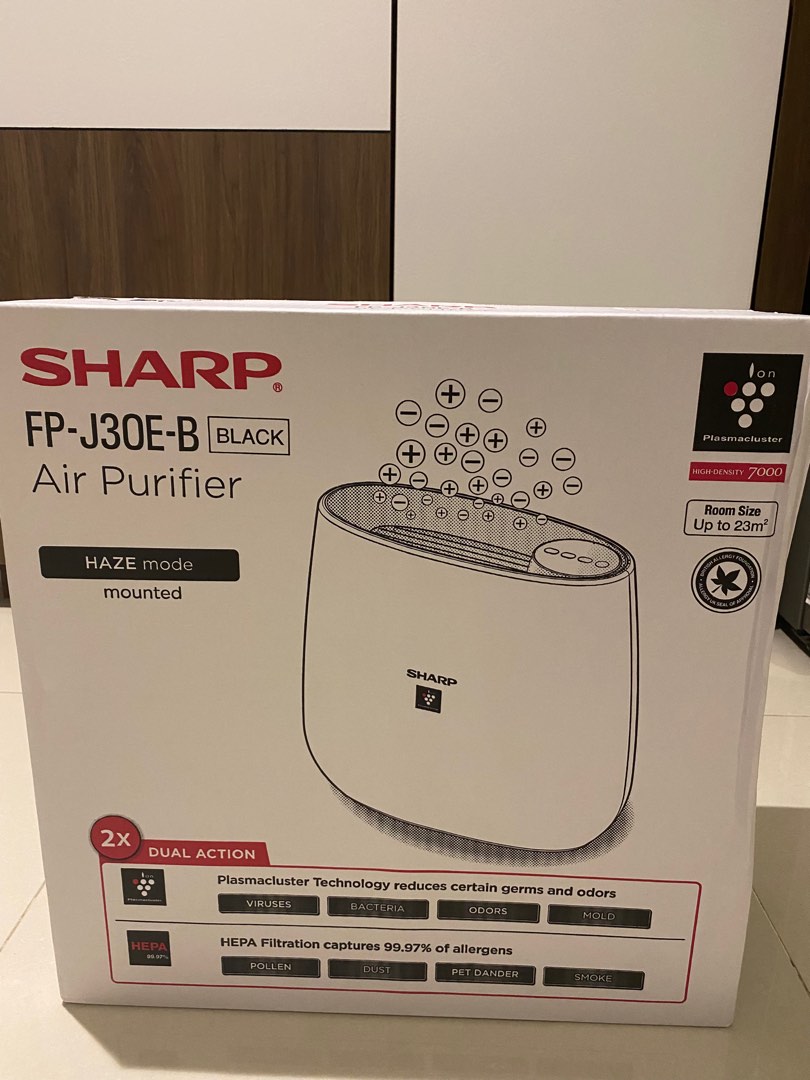 Sharp Air Purifier FP-J30E-B, TV & Home Appliances, Air Purifiers ...