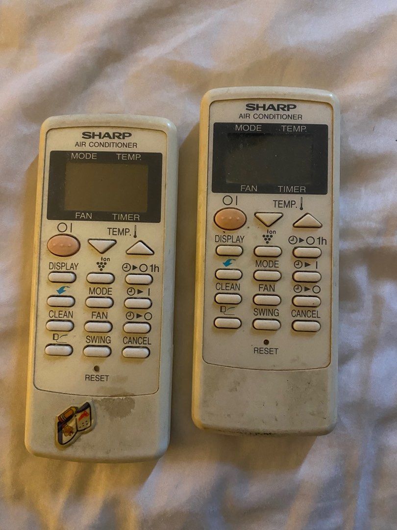 Sharp aircon remote, TV & Home Appliances, Air Conditioners & Heating ...