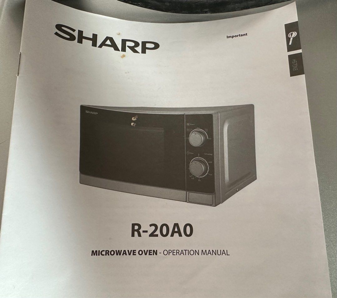 Sharp R-20A0 microwave oven 20l, TV & Home Appliances, Kitchen ...