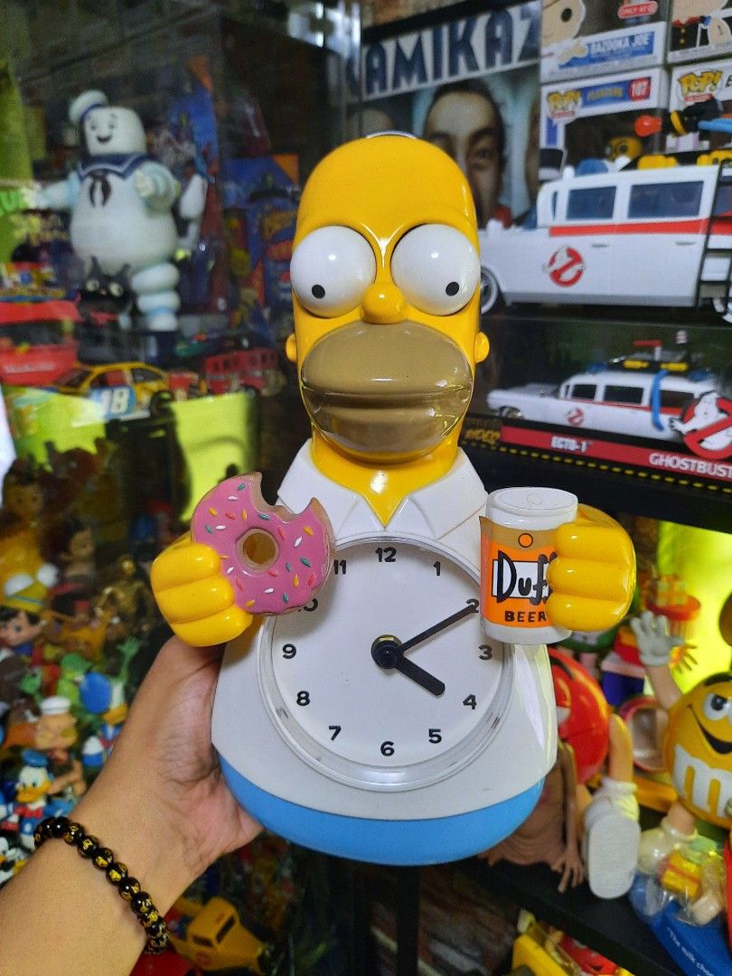 Simpsons Homer Clock, Hobbies & Toys, Memorabilia & Collectibles ...
