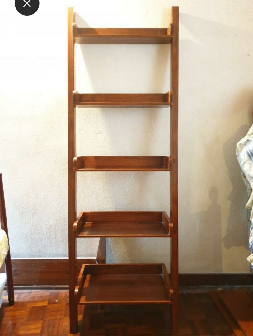 Solid Wood Ladder Display/ Book Shelf/Rack, Furniture & Home Living ...
