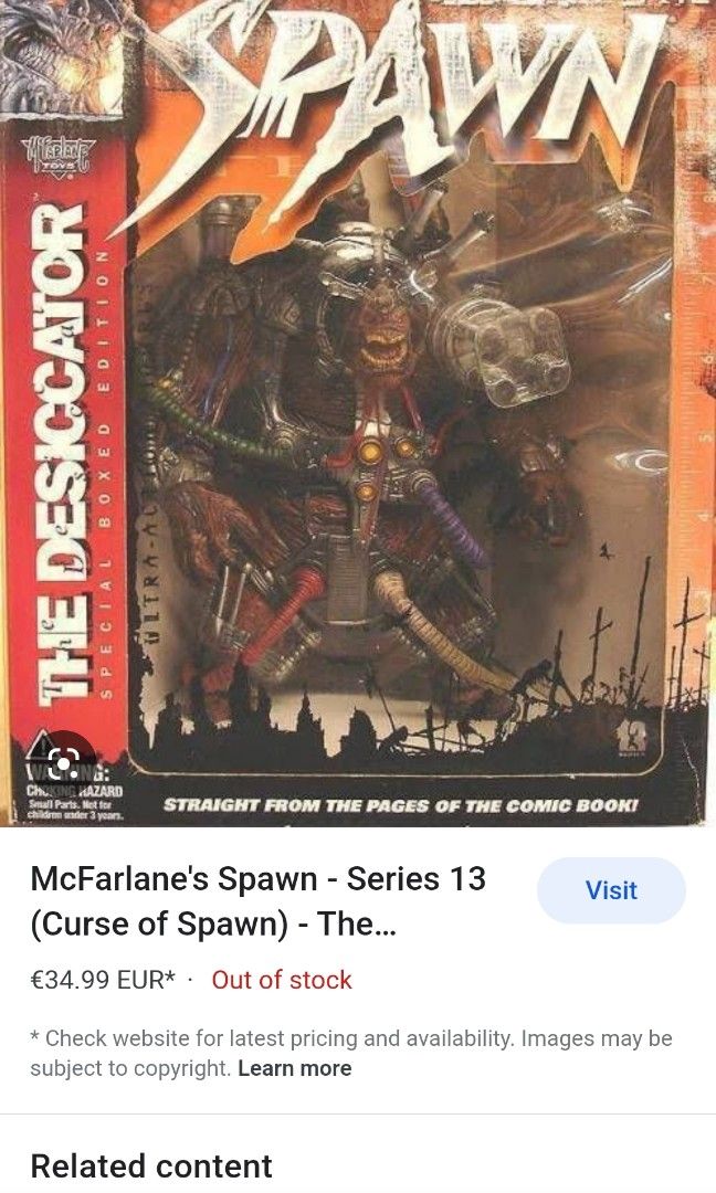SPAWN VILLAIN.. DESICATOR DELUXE BOX from CURSE OF SPAWN.. Very rare ...