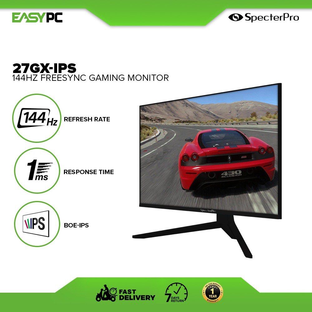 SpecterPro 27GX IPS 27 inch Gaming Monitor 144hz |1ms | Flat Screen ...