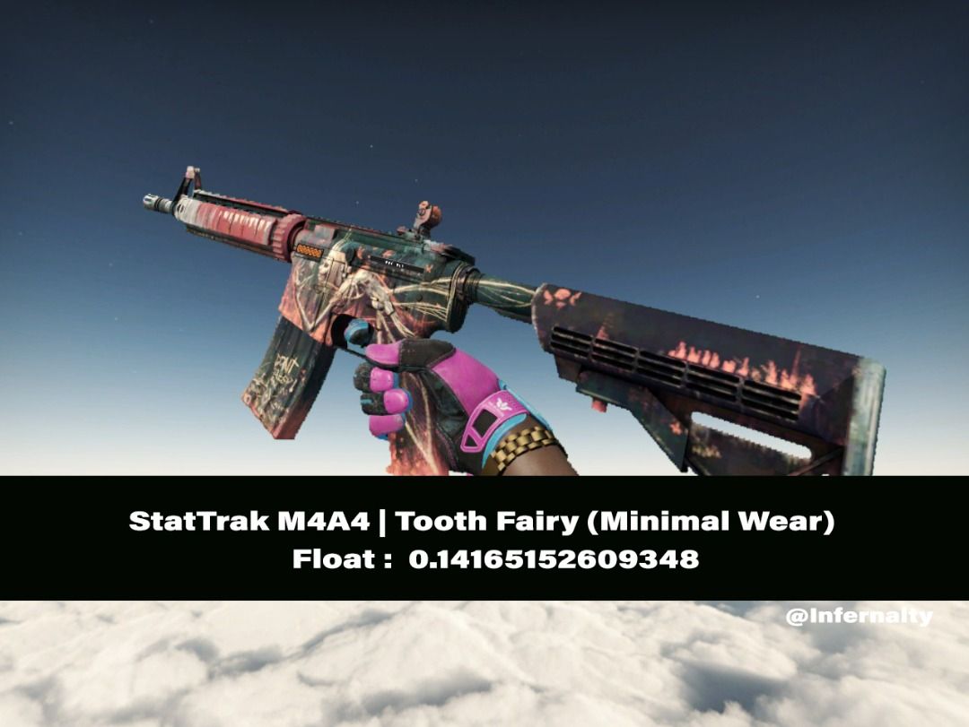 StatTrak M4A4 Tooth Fairy MW CSGO SKINS KNIVES, Video Gaming, Gaming ...