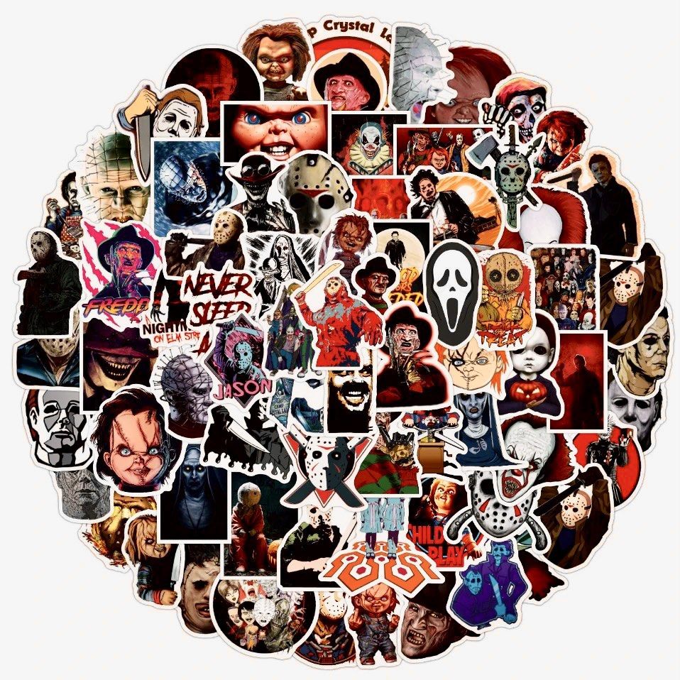 (Stickers) Horror Movies Genre Killers Mr Hyde Jigsaw Freddy Chucky ...