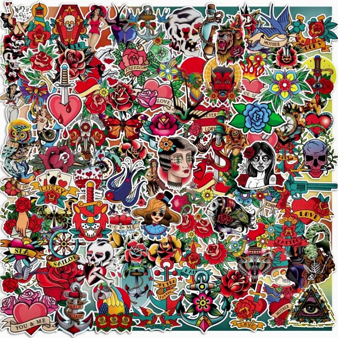 (Stickers) Old School Neotraditional Tattoo Skulls Quotes Sparrow ...