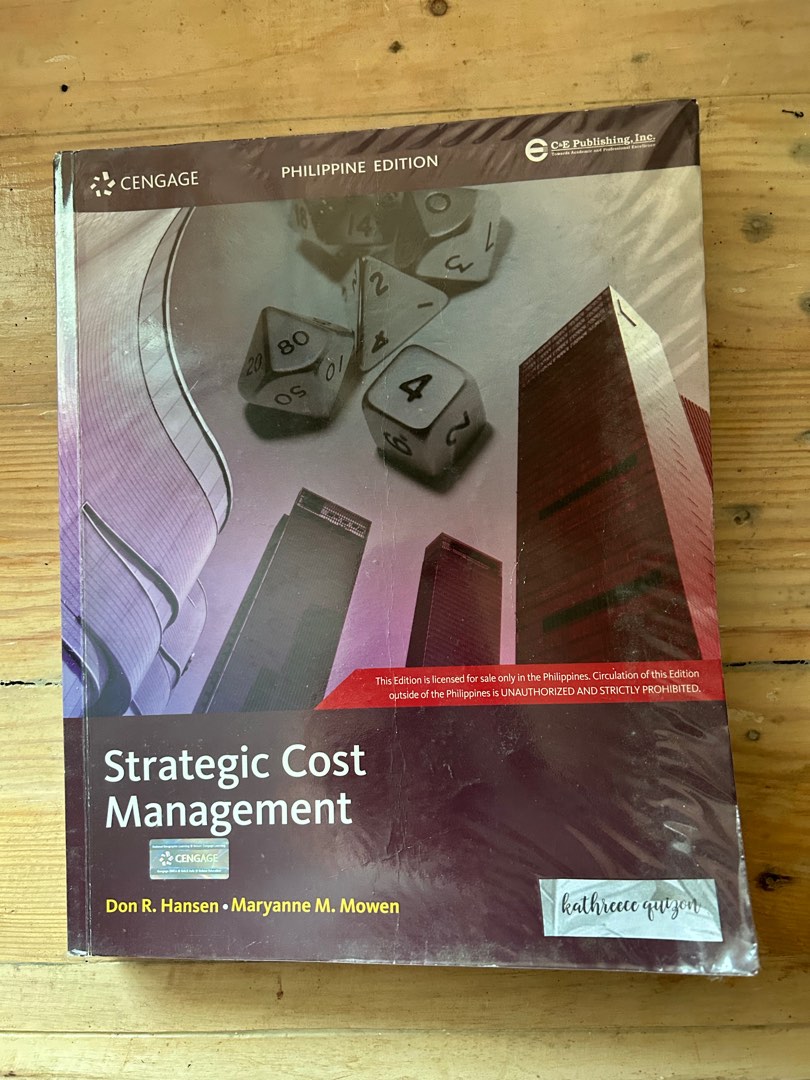 Strategic Cost Management by Hansen and Mowen, Hobbies & Toys, Books ...